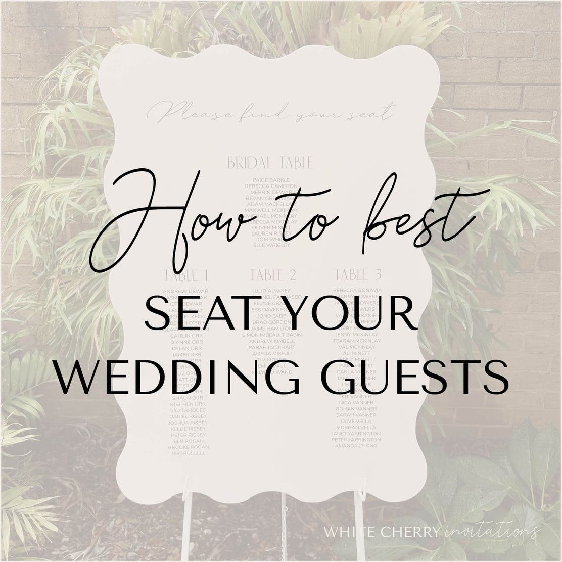 How to best seat your wedding guests - White Cherry Invitations