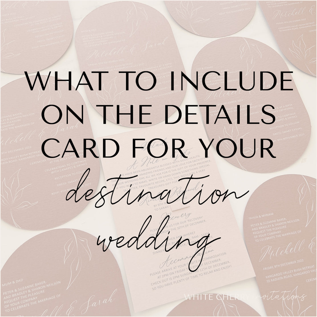 What to include on the details card for your destination wedding ...