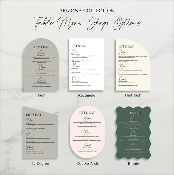 Bar Menu Table Sign | White Cherry Invitations