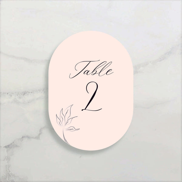 OPAL - TABLE NUMBER PACK - White Cherry Invitations