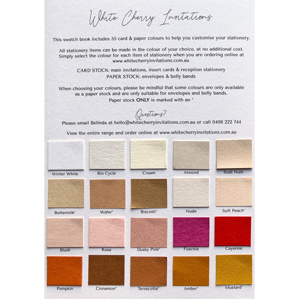 OPAL - TABLE NUMBER - White Cherry Invitations